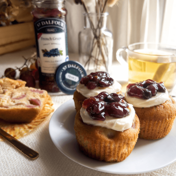 Grape Muffins Recipe - Baking Made Simple by Bakeomaniac