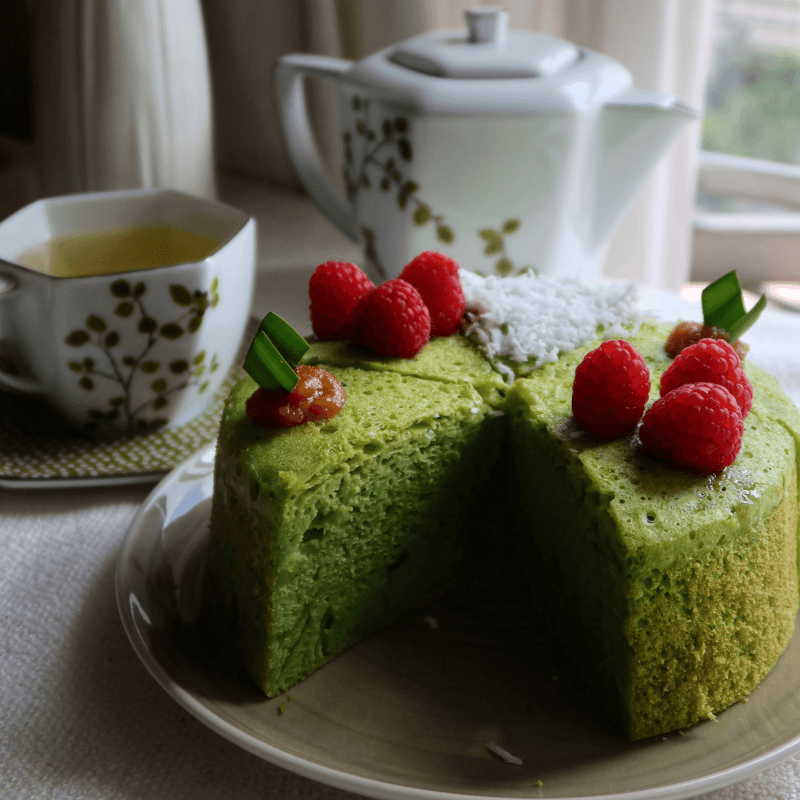 Steamed Pandan Cake Recipe - Baking Made Simple by Bakeomaniac