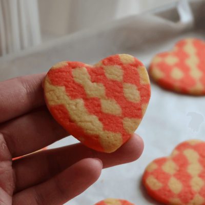 Checkerboard Valentine's Cookies Recipe - Baking Made Simple by Bakeomaniac